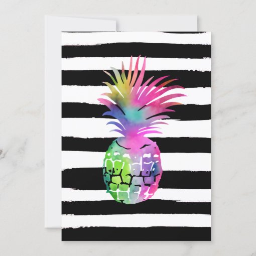 Aloha Neon Tropical Luau Pool Party Birthday Invitation | Zazzle