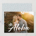 Aloha Palm Tree Photo Holiday Card | Zazzle