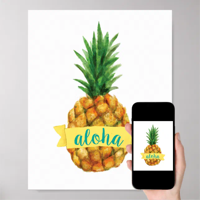 Aloha Pineapple Print | Zazzle