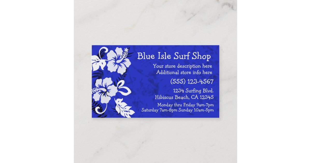 Aloha Print Business Card Template | Zazzle