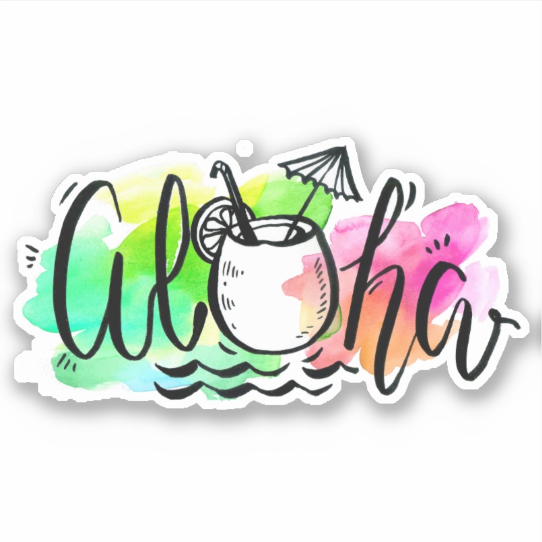 Aloha Sticker | Zazzle