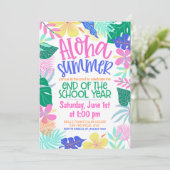 Aloha Summer End of School Year Party Invitation | Zazzle