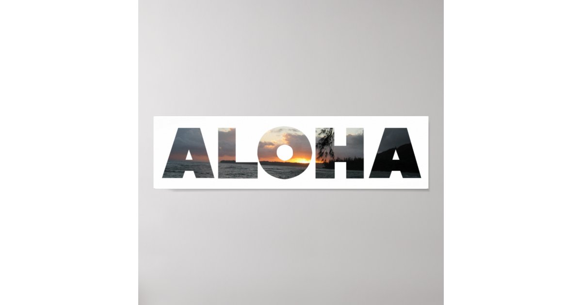 Aloha Sunset Poster | Zazzle
