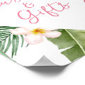 Aloha Tropical Floral Birthday Cards and Gifts Poster | Zazzle