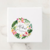 Aloha Tropical Flowers and Greenery Wedding Favor Tags | Zazzle
