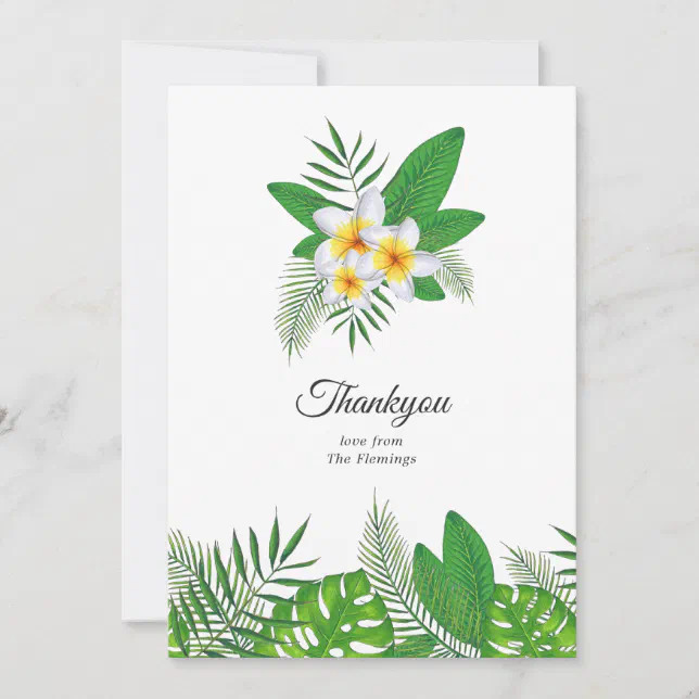 Aloha Tropical Luau Beach Wedding Thank You Card | Zazzle