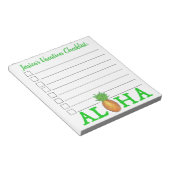 ALOHA Tropical Pineapple Vacation Checklist Notepad | Zazzle