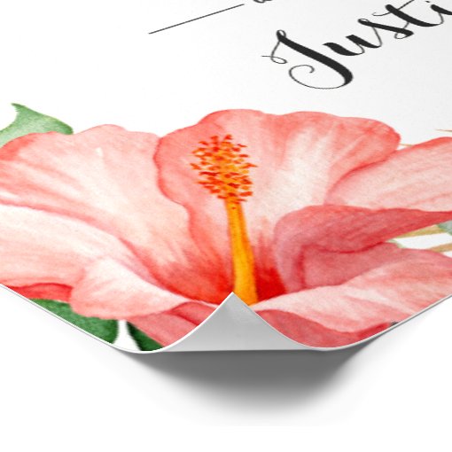Aloha Tropical Wedding Welcome Poster | Zazzle