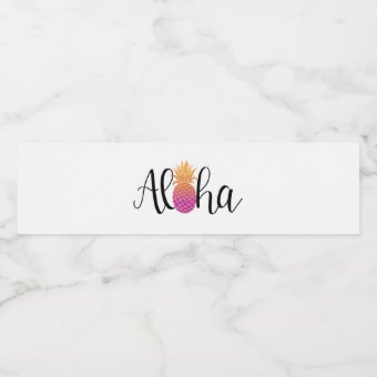 Aloha Water Bottle Labels | Zazzle