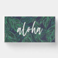Aloha Welcome Sign - greenery print | Zazzle