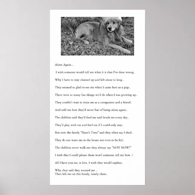 Alone Again Poster | Zazzle