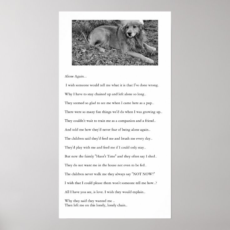 Alone Again Poster | Zazzle