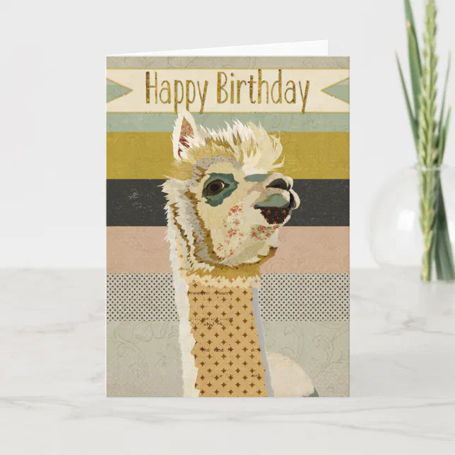 Alpaca Birthday Card | Zazzle