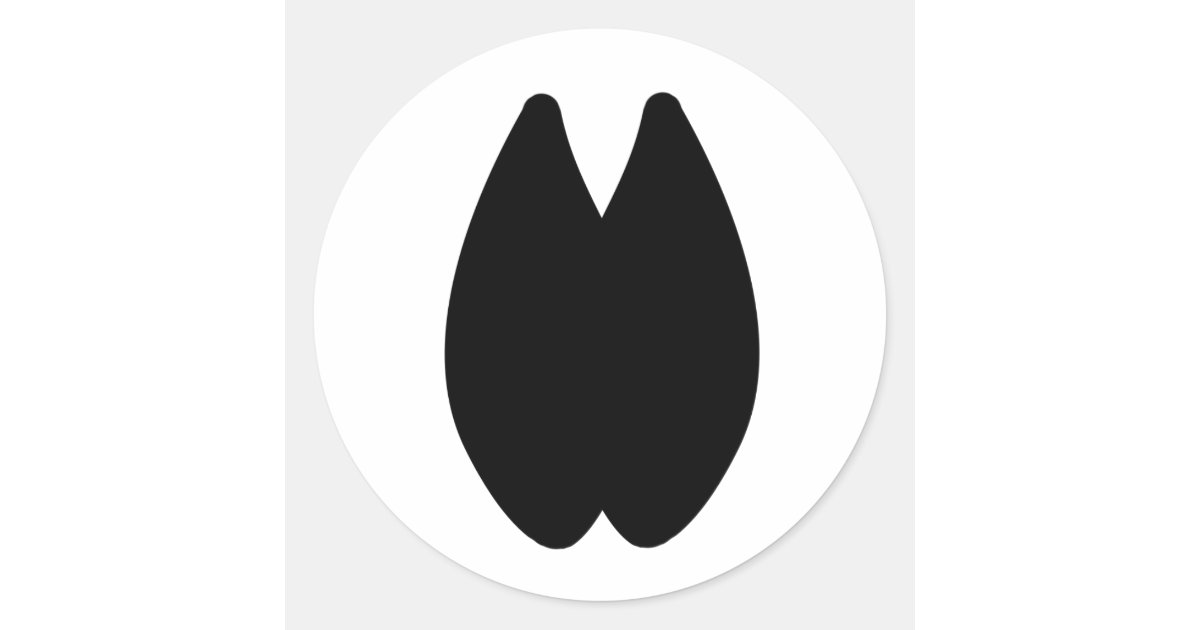 Alpaca Footprint Classic Round Sticker | Zazzle