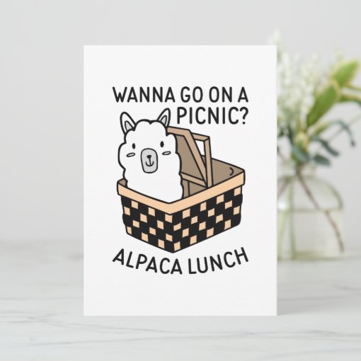 Alpaca Lunch Thank You Card | Zazzle