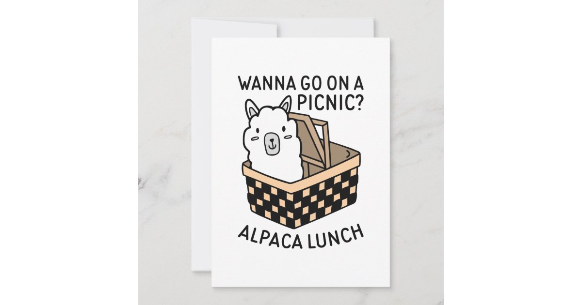 Alpaca Lunch Thank You Card | Zazzle