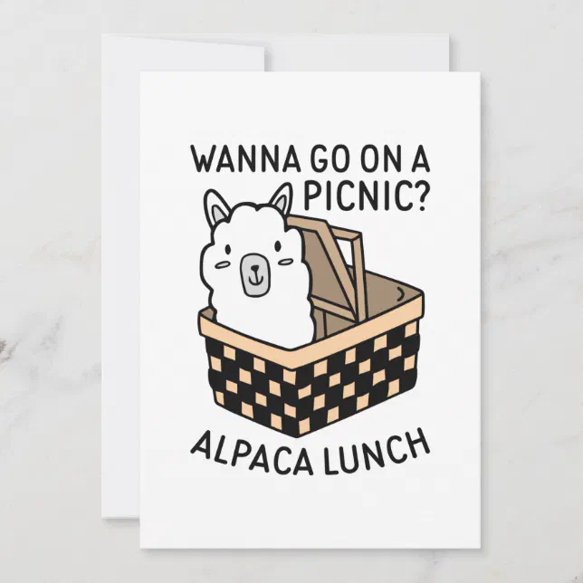 Alpaca Lunch Thank You Card | Zazzle