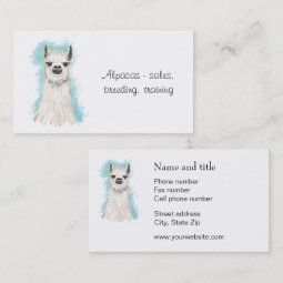 Alpaca Owner Business Card | Zazzle