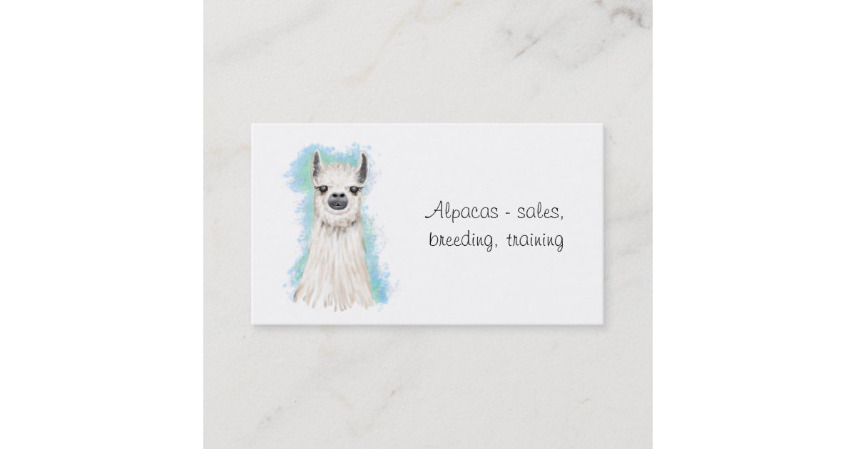 Alpaca Owner Business Card | Zazzle