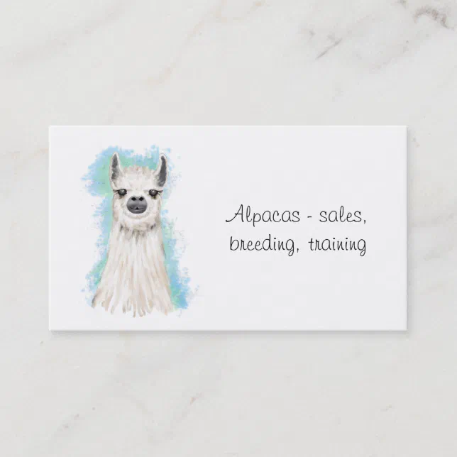 Alpaca Owner Business Card | Zazzle