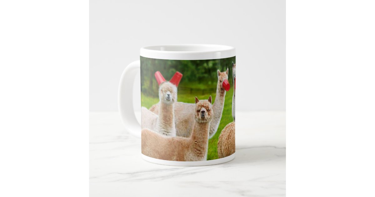 Alpacas With Red Cups | Zazzle