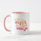 Alpha Chi Omega | Groovy Script Mug | Zazzle