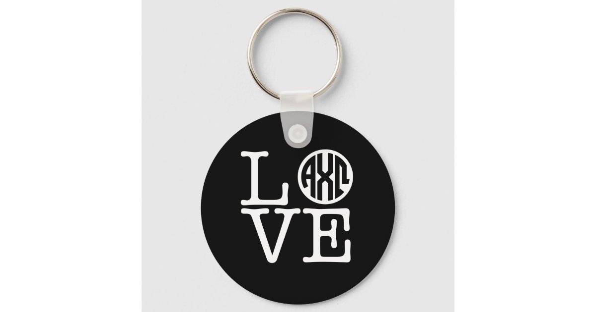 Alpha Chi Omega | Love Keychain | Zazzle