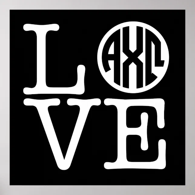 Alpha Chi Omega | Love Poster | Zazzle