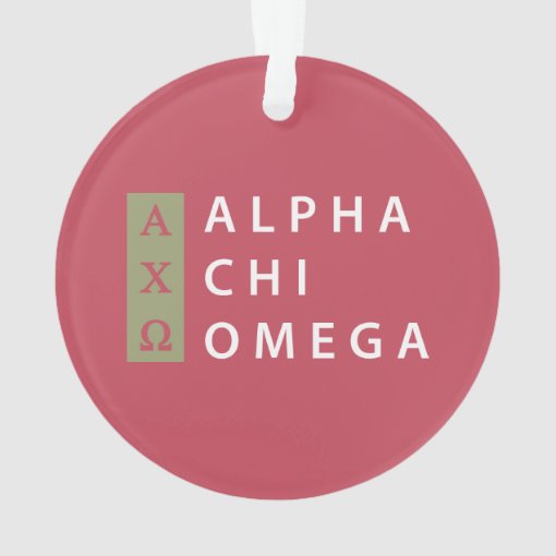 Alpha Chi Omega | Stacked Logo Ornament | Zazzle