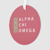 Alpha Chi Omega | Stacked Logo Ornament | Zazzle