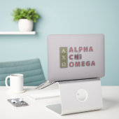 Alpha Chi Omega | Stacked Logo Sticker | Zazzle