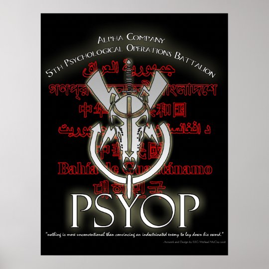 Alpha Company 5th PSYOP BN Poster | Zazzle.com