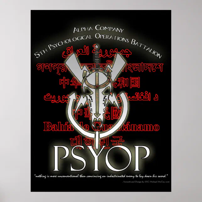 Alpha Company 5th PSYOP BN Poster | Zazzle