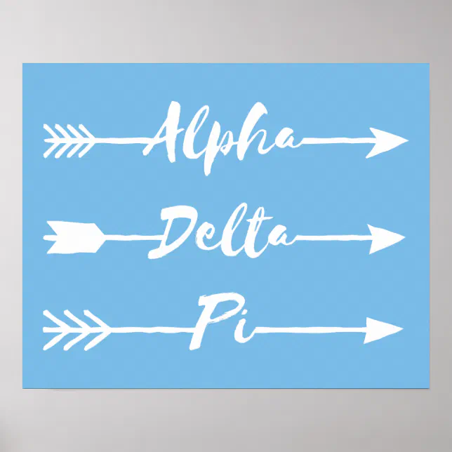 Alpha Delta Pi | Arrows Poster | Zazzle