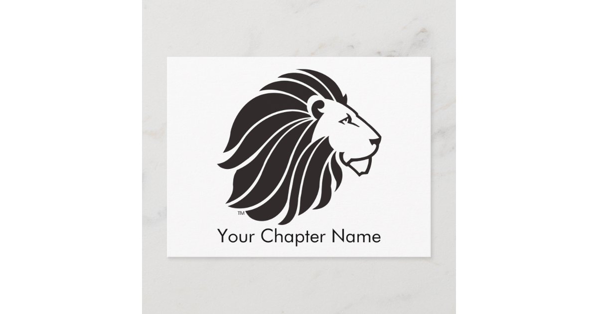 Alpha Delta Pi Black Lion Postcard | Zazzle