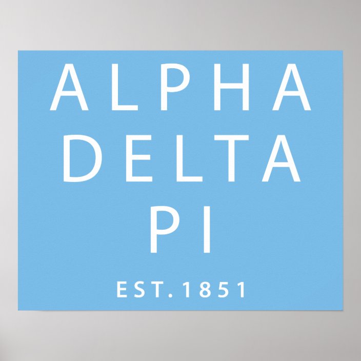 Alpha Delta Pi | Est. 1851 Poster | Zazzle.com