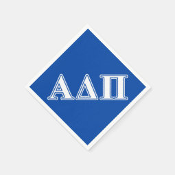 Alpha Delta Pi Light Blue and White Letters Napkins | Zazzle