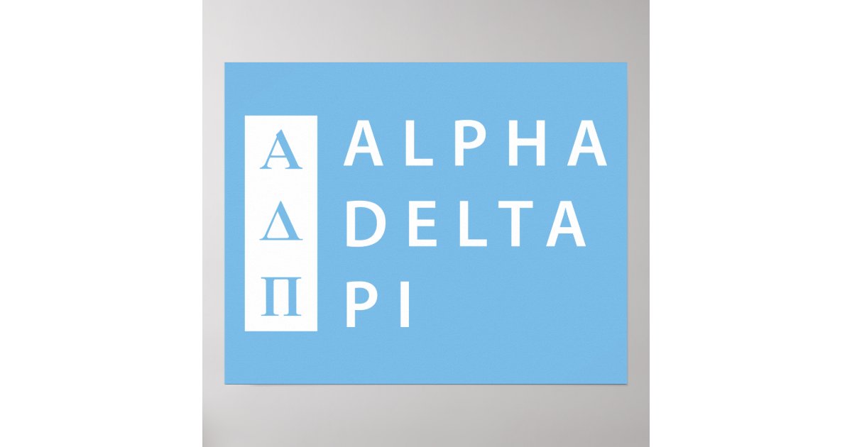 Alpha Delta Pi | Stacked Logo Poster | Zazzle