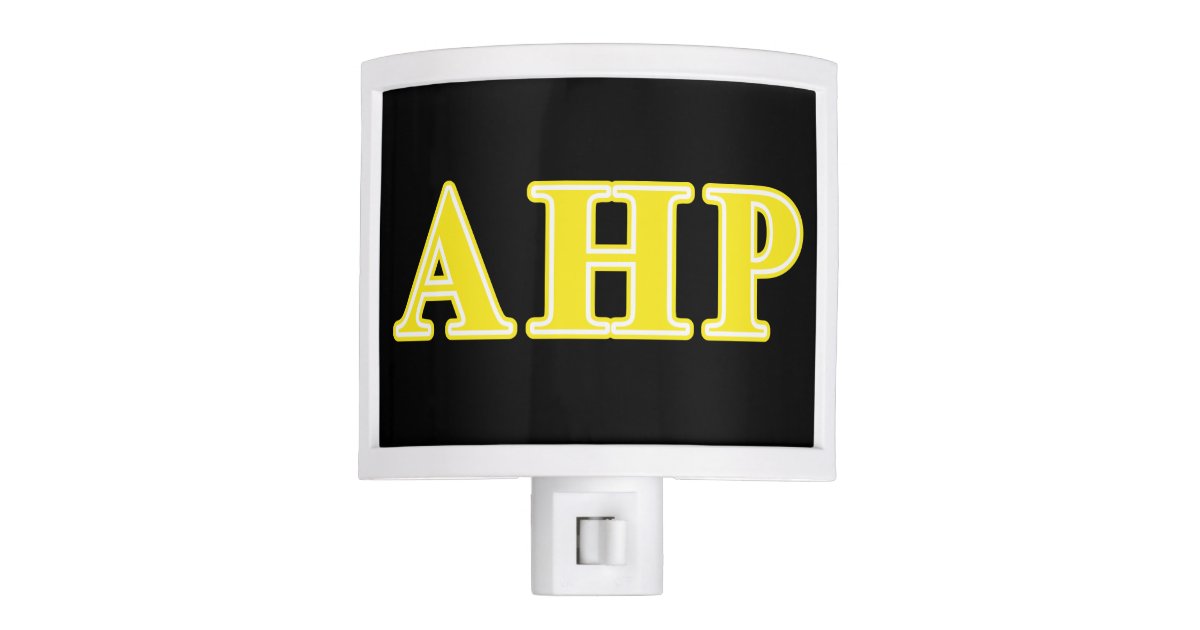Alpha Eta Rho Yellow Letters Night Light | Zazzle