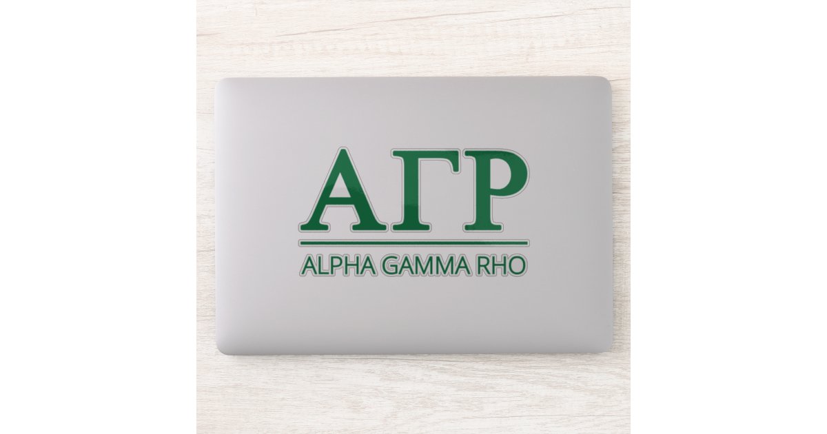 Alpha Gamma Rho | Badge Sticker | Zazzle