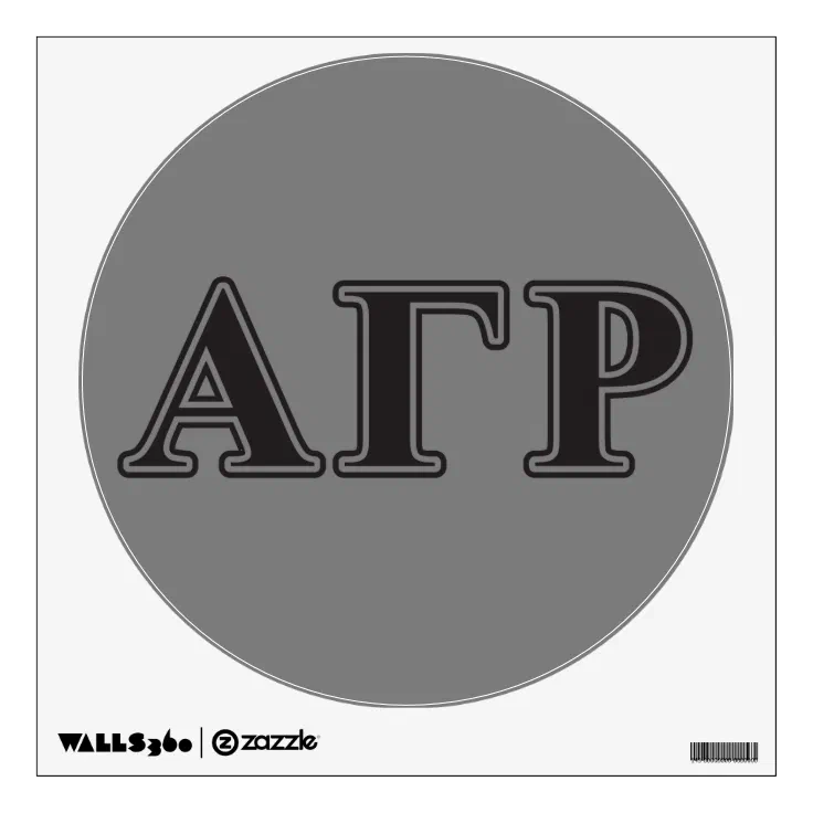 Alpha Gamma Rho Black Letters Wall Sticker | Zazzle