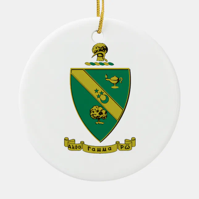 Alpha Gamma Rho Official Coat of Arms Ceramic Ornament | Zazzle