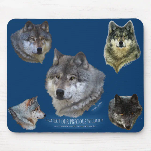 Alpha Grey Wolf Wildlife Supporter Collection Mouse Pad | Zazzle