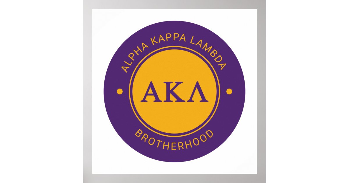 Alpha Kappa Lambda | Badge Poster | Zazzle