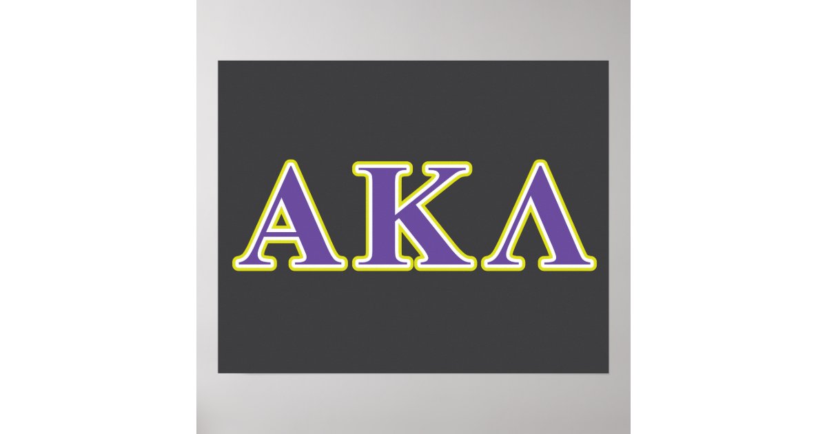 Alpha Kappa Lambda Black Letters Poster | Zazzle