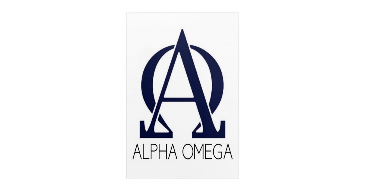 ALPHA & OMEGA SIGN ACRYLIC PRINT | Zazzle