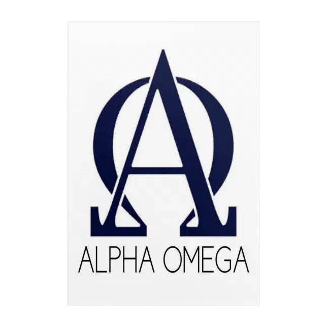 ALPHA & OMEGA SIGN ACRYLIC PRINT | Zazzle