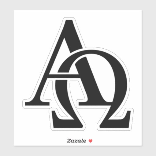 Alpha Omega Sticker | Zazzle