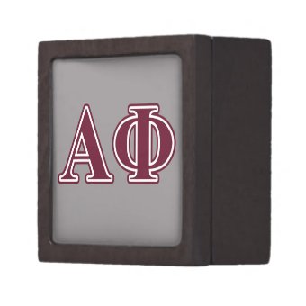 Alpha Phi Bordeaux Letters Keepsake Box | Zazzle