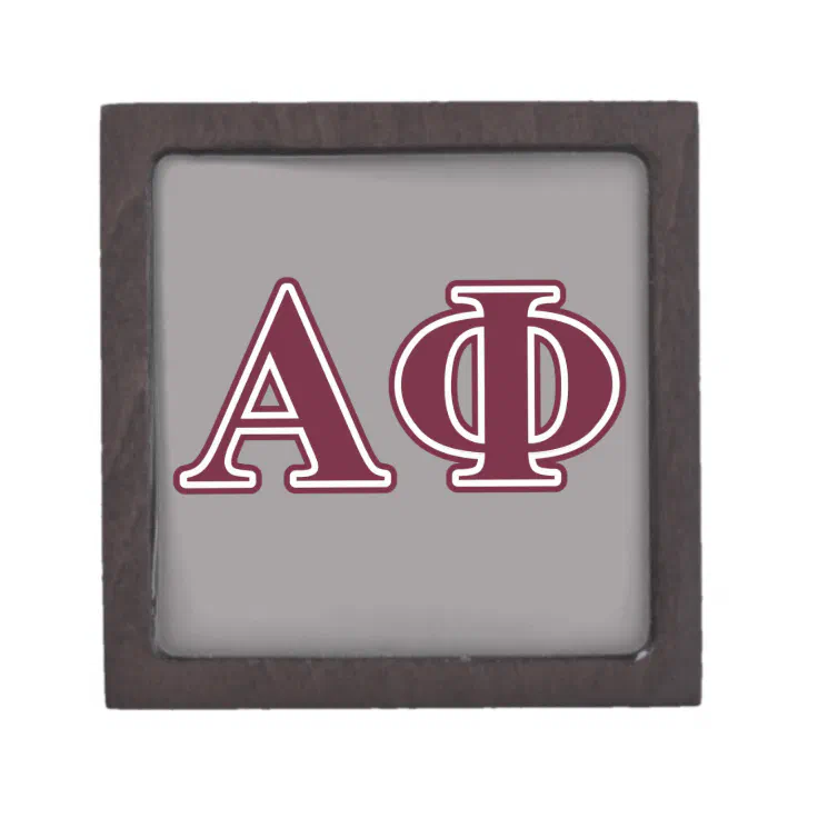 Alpha Phi Bordeaux Letters Keepsake Box | Zazzle